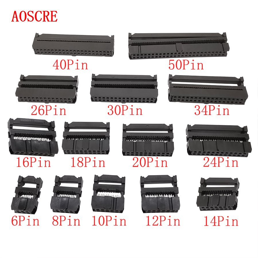 อะแดปเตอร์แจ็คหัวคู่ Fc 2.54 มม. Idc 6P / 8 / 10 / 12 / 14 / 16 / 18 / 20 / 24 / 26/30/34/40/50 ...