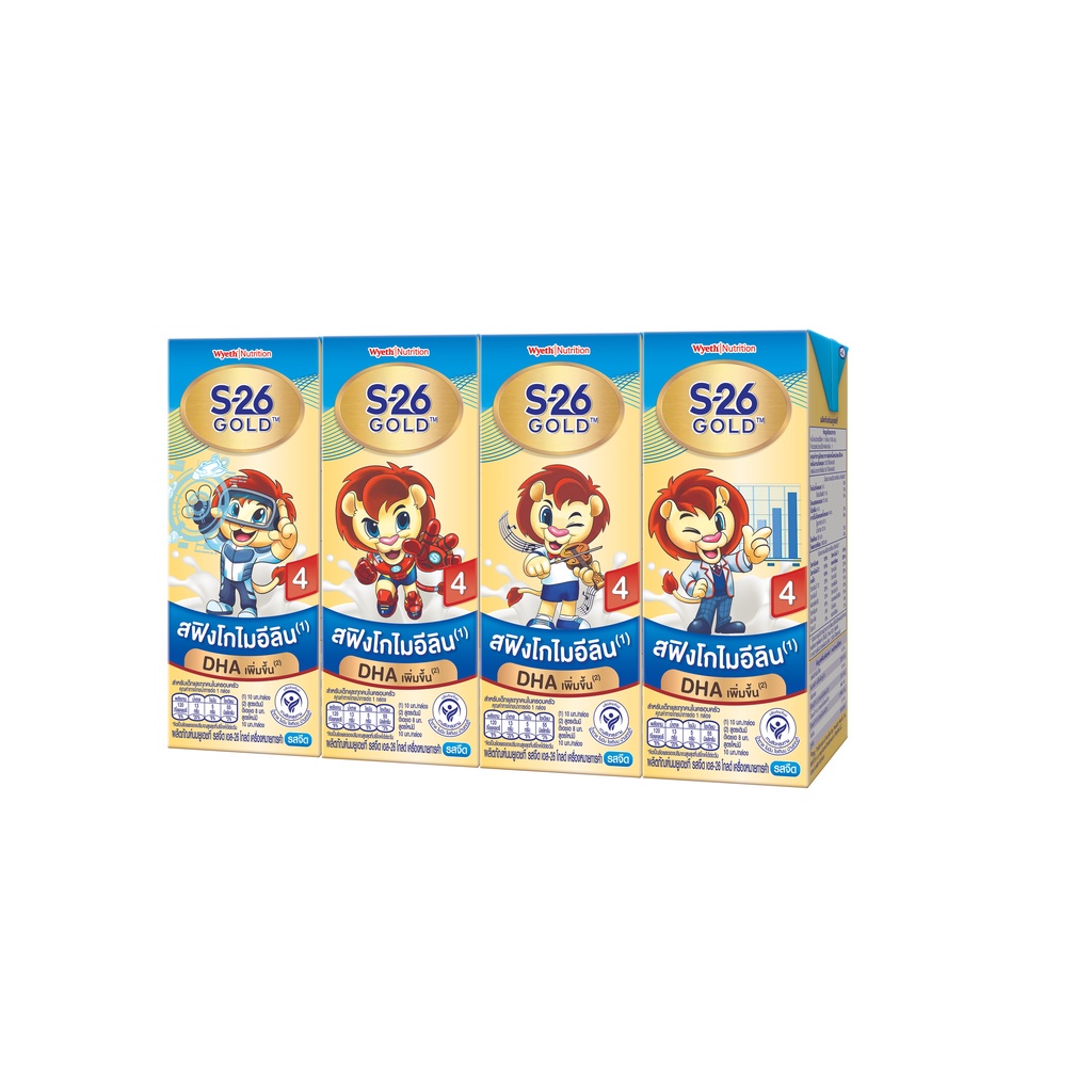 S-26 Gold UHT (Formula 4) Case นมกล่อง เอส-26 โกลด์ ยูเอชที สูตร 4 ยกลัง x3 - s26_progress_gold ...