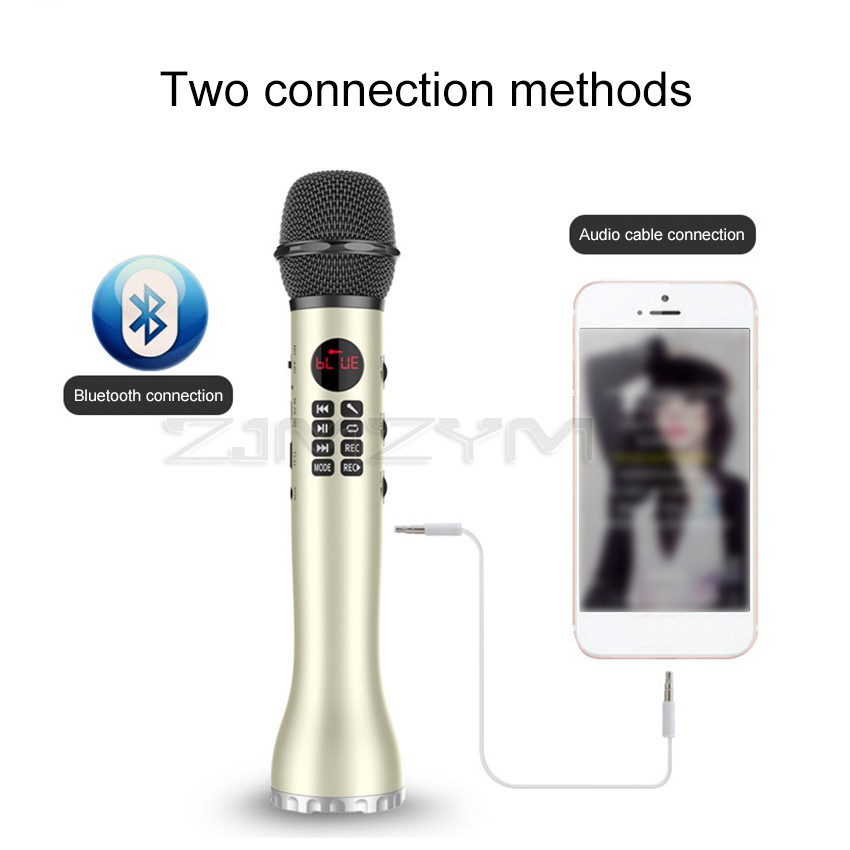 L-598 9W Portable Bluetooth Karaoke Microphone Wireless Professional ...