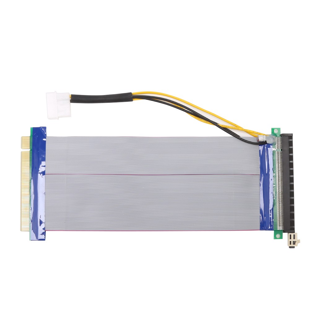 ☀S☀PCI-E PCI Express 16X To 16X Riser Extension Card Powered Ribbon ...