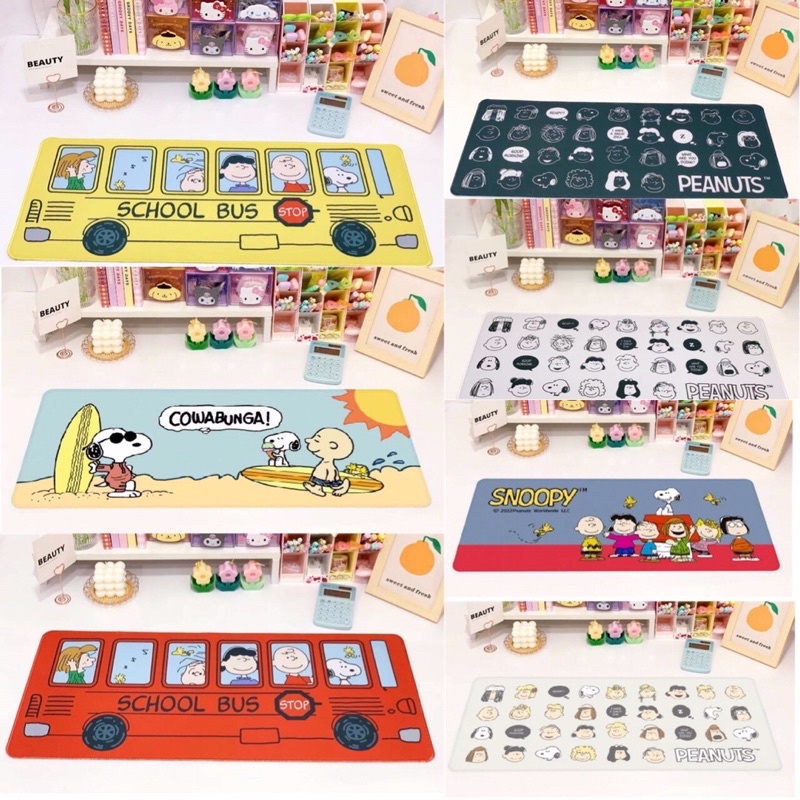 ลายลงใหม่เเผ่นรองเม้าส์คีย์บอร์ดsanrio snoopy เเบบยาวคุ้มมาก ...