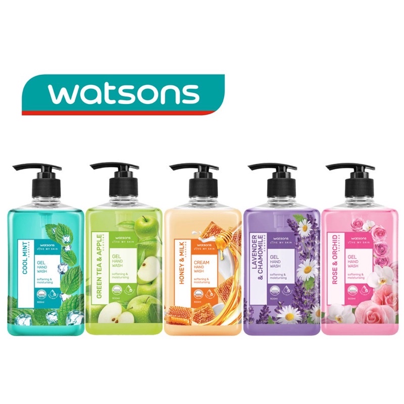 สบู่เหลวล้างมือวัตสัน Watsons gel hand wash 500 ml. | Shopee Thailand