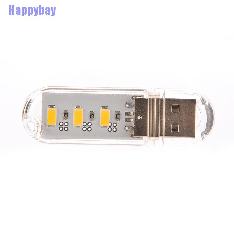 ( Happybay ) พวงกุญแจ Usb 3 Led ไฟกลางคืนรูปตัว U พร้อมฝาครอบ - happybay.th - ThaiPick