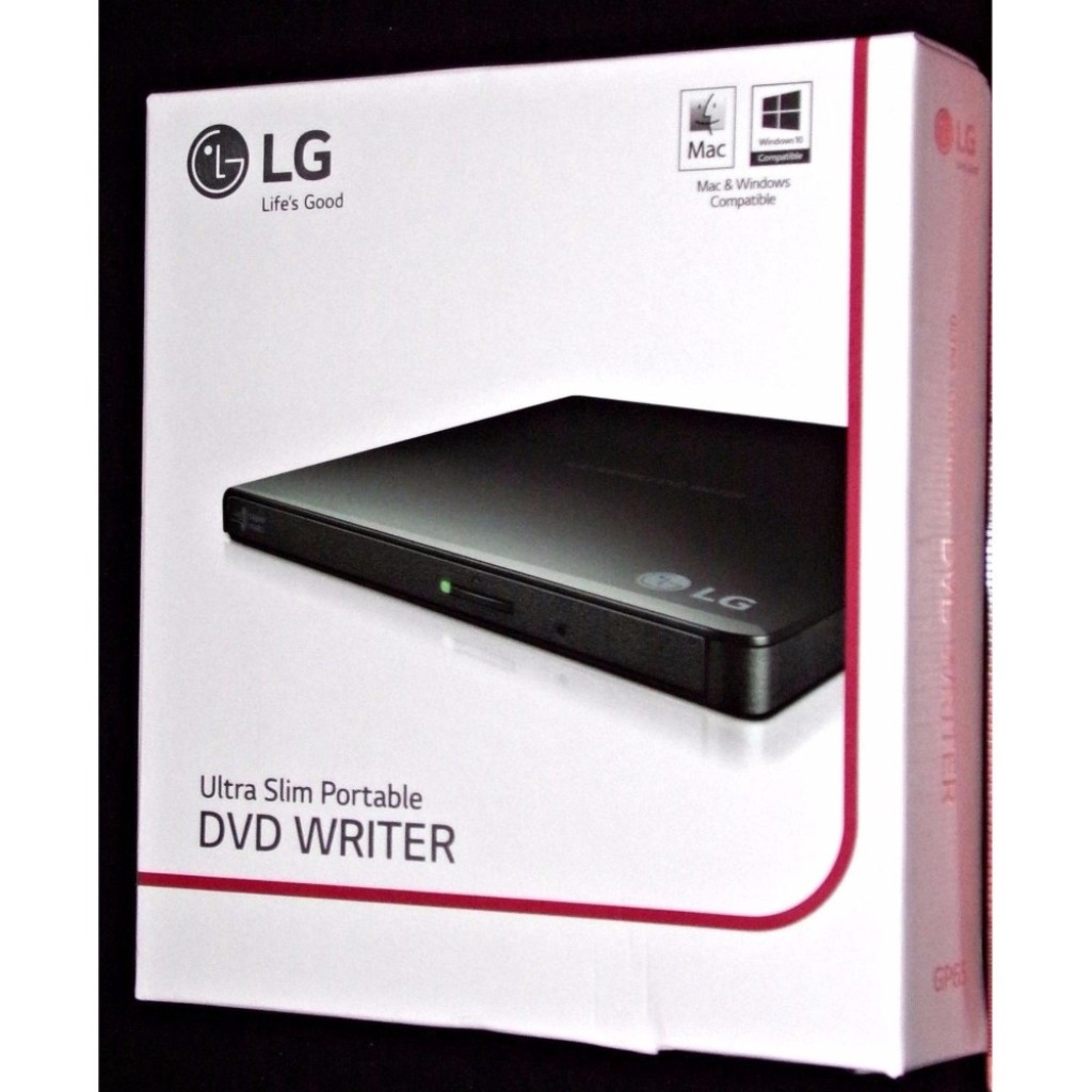 LG EXTERNAL DVD RW (LG-DVD RW BLACK) Ultra-Slim Portable DVD Burner & Drive รุ่น GP65NB60 ของแท้ ...