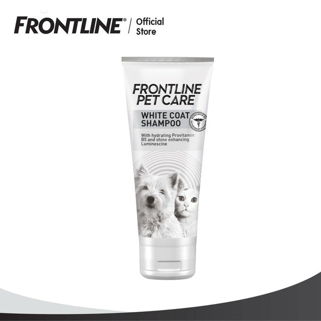 FRONTLINE PET CARE WHITE COAT SHAMPOO 200ml แชมพูสำหรับขนสีขาวหรือสี ...