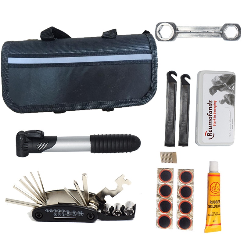Multifunction Bicycle Repair Kit Tire Repair Kit Inflator Repair Wrench ...