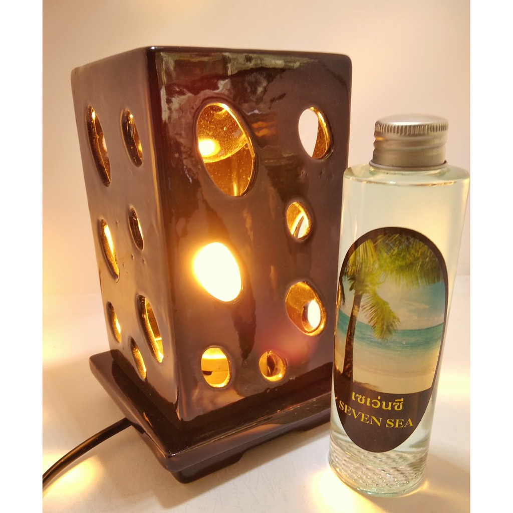 Papachu เซทเตาอโรม่าไฟฟ้าหัวใจคละสี+น้ำมันหอมระเหย | Shopee Thailand