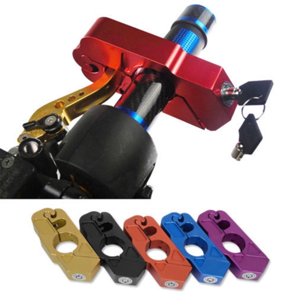 CNC Motorcycle Handlebar Lock Brake Lever Throttle Grip Security Lock ...