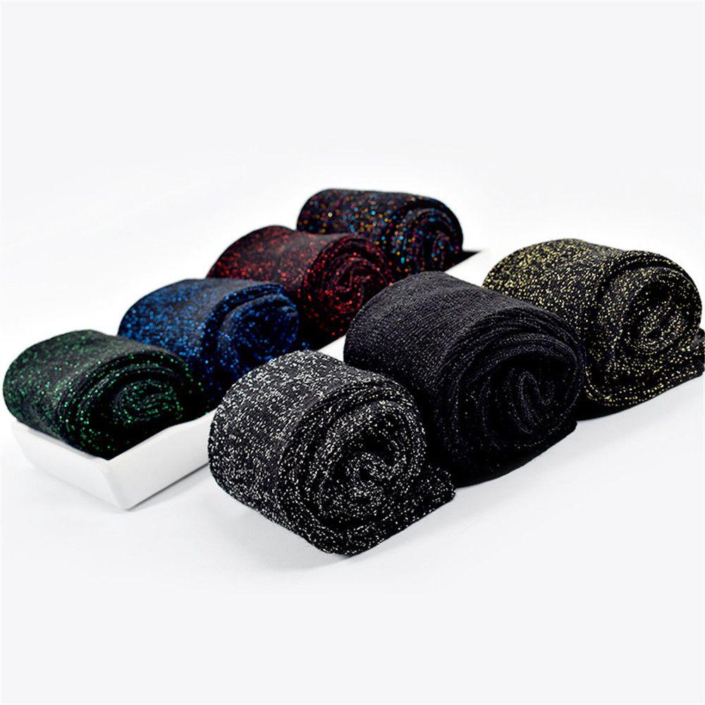 JUNE Women Women's Socks Long Knitted Socks Golden Silver Silk Fashion ...