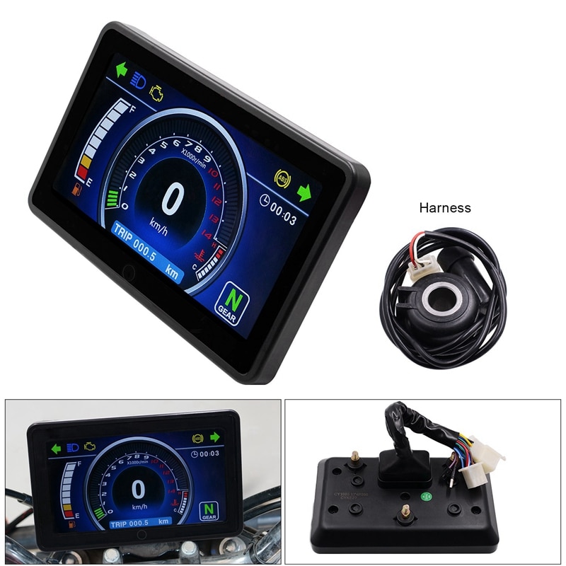 In StockUniversal Motorcycle Full Color LCD Display Multi-Function ...