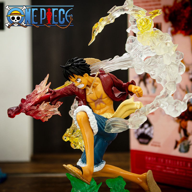 【พิเศษ】One Piece Hand-made Fire Fist Luffy Model Decoration Four 4 Gear ...