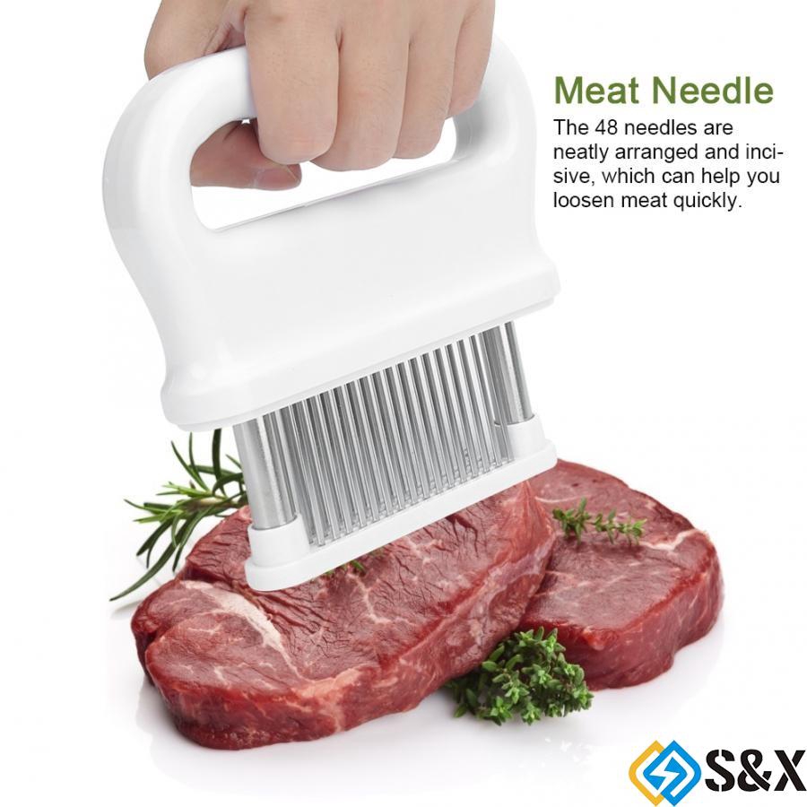 48-Pin Stainless Steel Loose Meat Needle Steak Needle Meat Tenderizer ...
