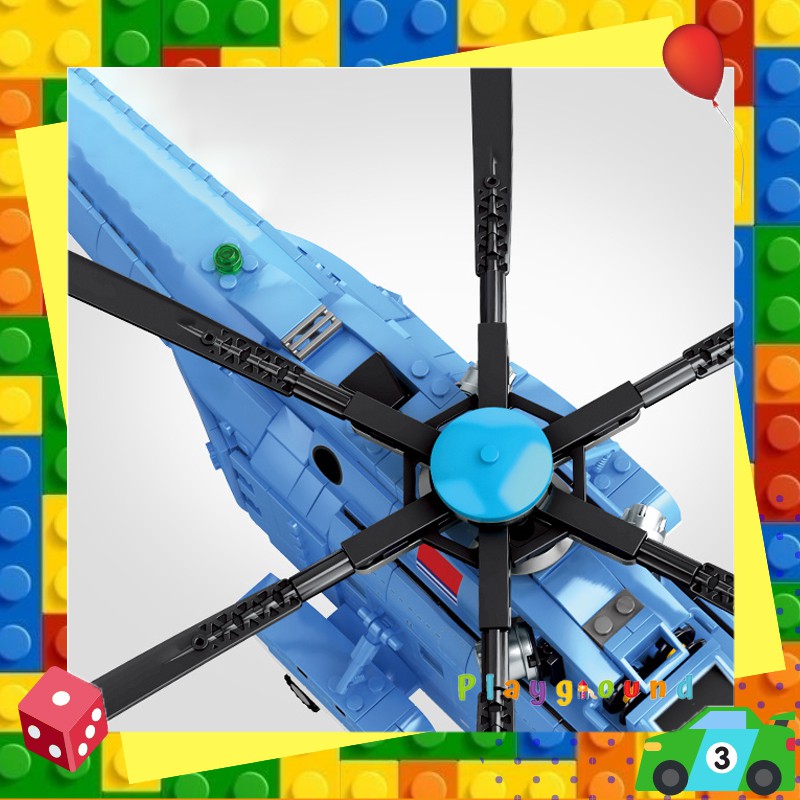 ตัวต่อ เฮลิคอปเตอร์ Z-18 Utility Helicopter Sembo Block 202051 ...