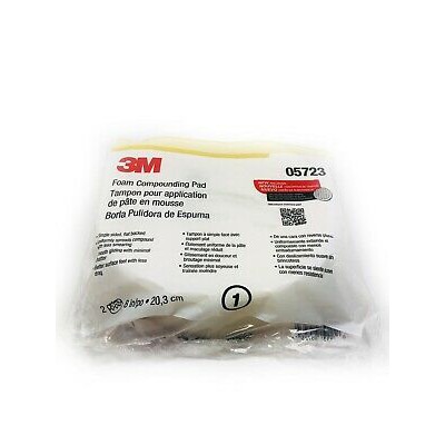 #3M #05723 Foam Compounding Pad, Single Sided ฟองน้ำ/โฟมขัดหยาบสีขาว ...