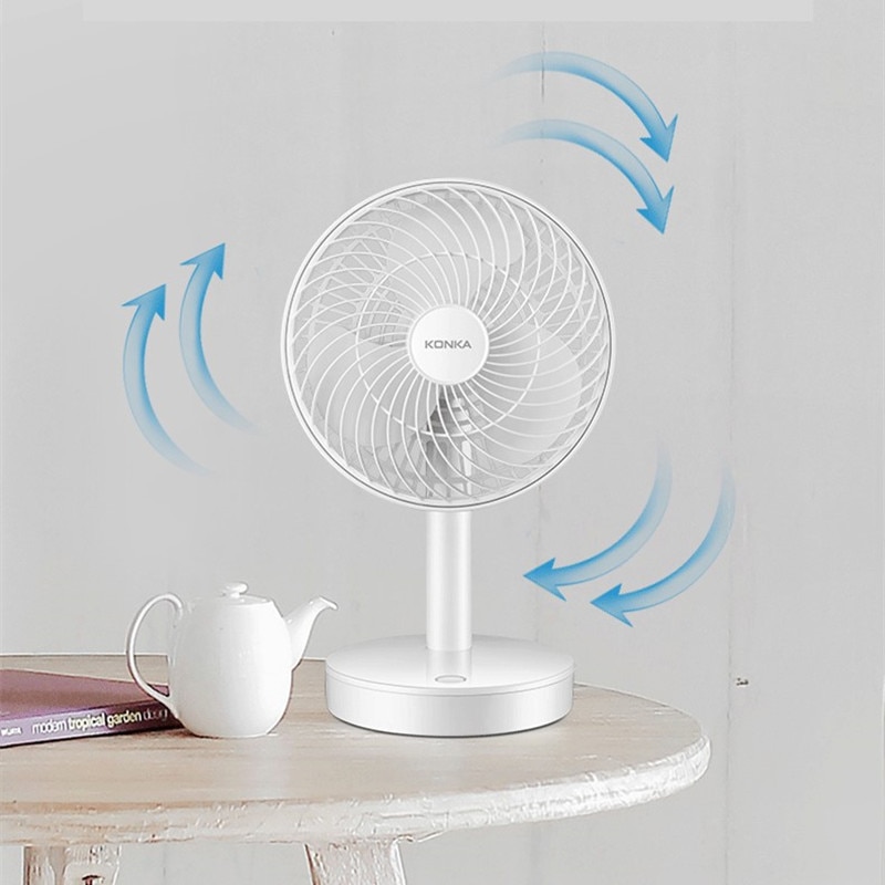 Please COD KONKA Table Fan Mini Portable USB Super Mute Laptop Cooler ...