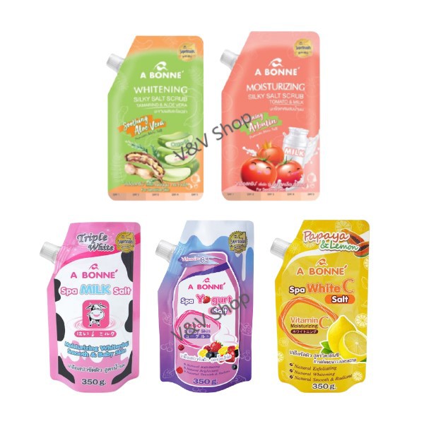 A Bonne Body Scrub เกลือสปาขัดผิว 5สูตร (350g.) | Shopee Thailand
