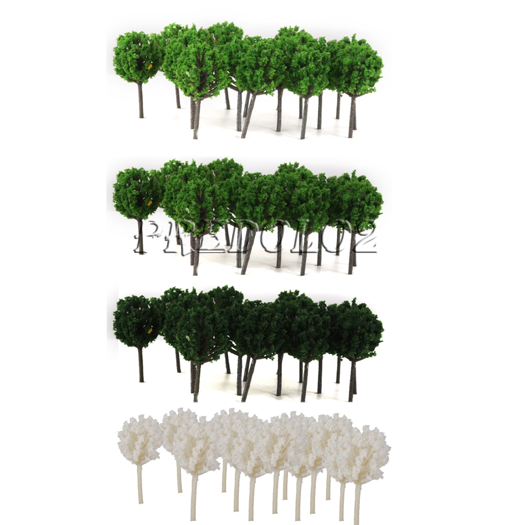 50 Model Winter Trees N Z Scale Train Railway Building Layout Scenery ...