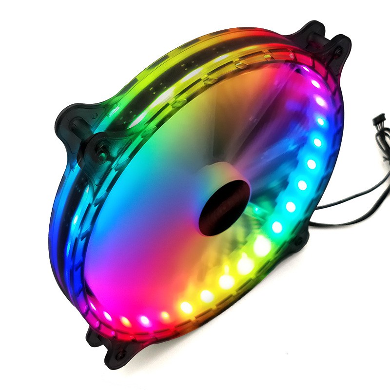 พัดลมคอมพิวเตอร์：COOLMOON 200mm RGB Silent Cooling Fan C Comuter Case ...