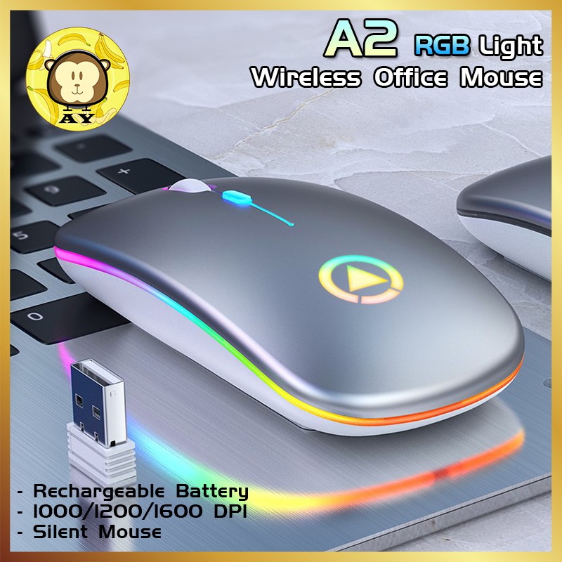Acer Wireless Silent Mouse MOR-070 MICE เมาส์ไร้สาย ปุ่มกดไร้เสียง ...