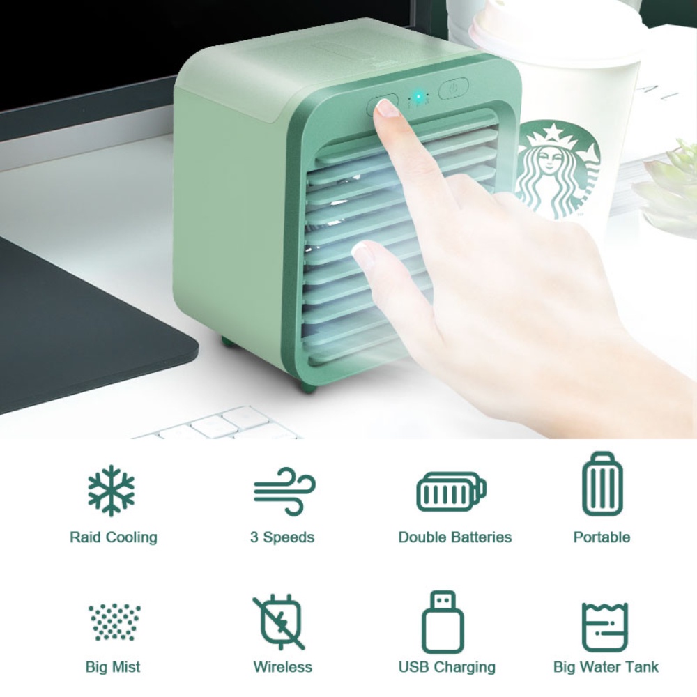 5000mAh Mini Portable Air Conditioner USB Desk Fan Air Cooler Fan Air ...