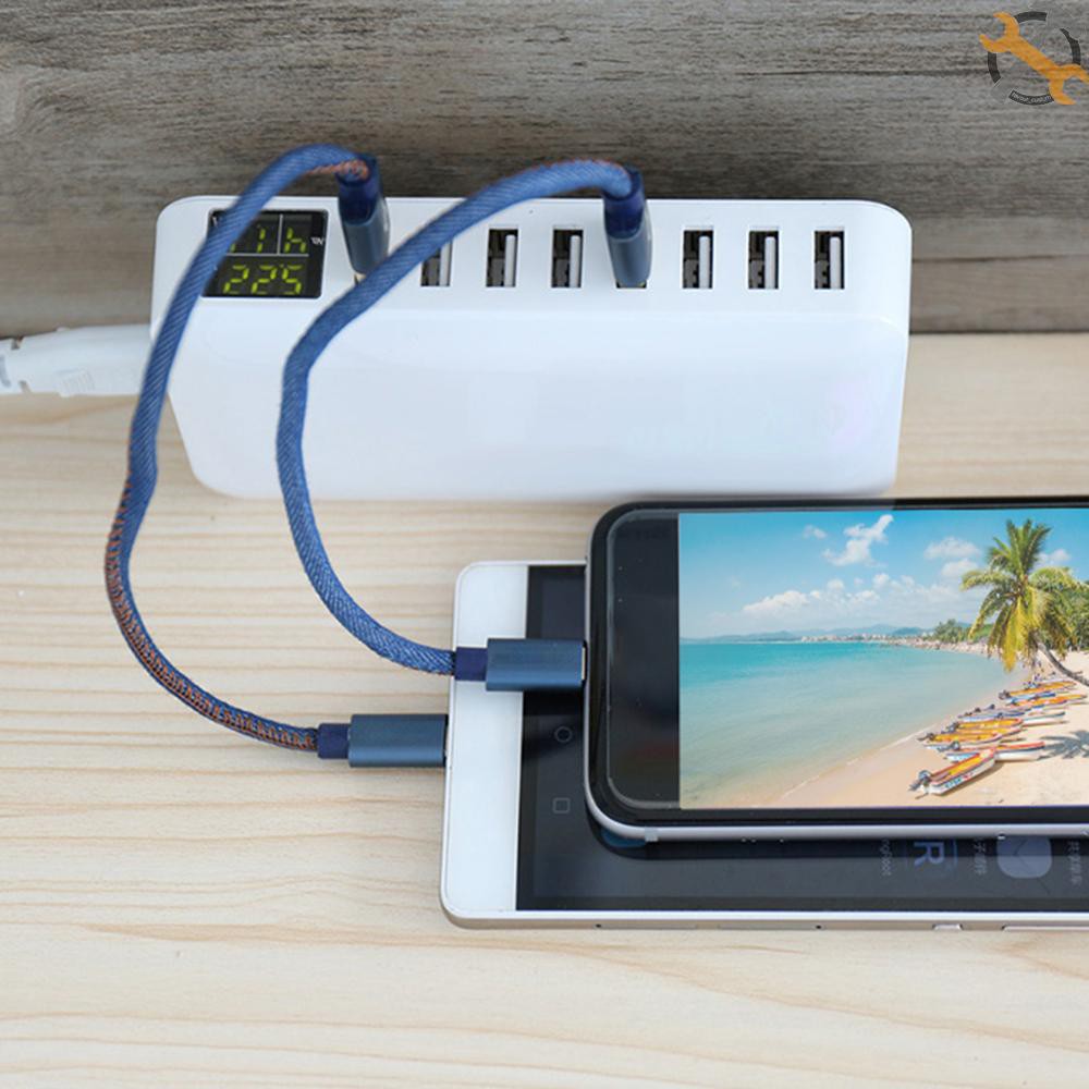 CUST 8 Ports Smart USB Charger 50W 8A Multi Port USB Hub with LCD ...