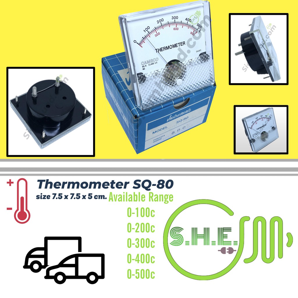 หน้าปัดแสดงผลความร้อน Thermometer Camsco Panel Meter หน้าปัดแสดงผลความร้อน 0-100'c, 0-200'c, 0 ...