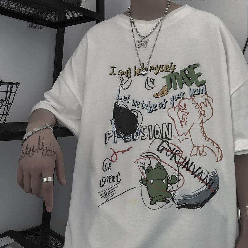 ต่างๆที่เหมาะสมShaoli Fang เสื้อผ้าผู้ชาย กราฟฟิตีแบรนด์ TideTเสื้อ ...