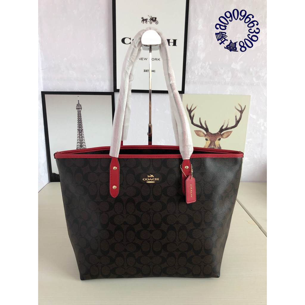 DGอเมริกันซื้อ COACH F36876 คลาสสิกกระเป๋าช้อปปิ้งขนาดใหญ่กระเป๋าถือ ...