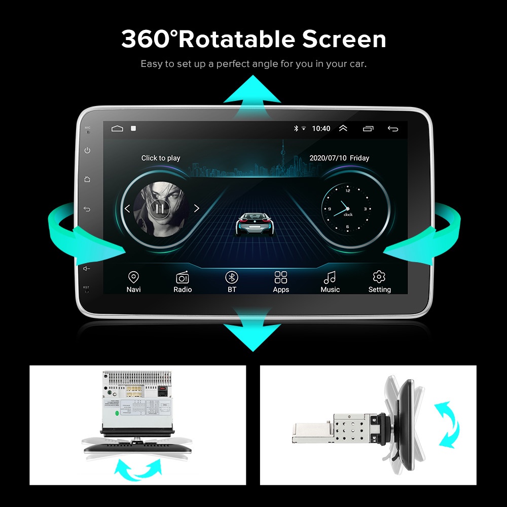 Universal 1 Din Car Multimedia Player 9 10inch Touch Screen Autoradio ...