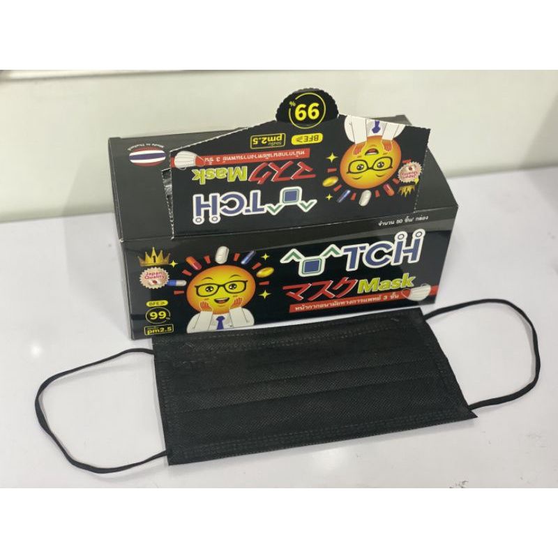 หน้ากากอนามัย TCH TLM เกรดการแพทย์ 50 ชิ้น - annyboat - ThaiPick
