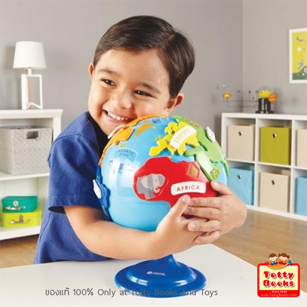 (พร้อมส่ง ของแท้อเมริกา 3 - 8 ขวบ) ลูกโลกจำลอง ตัวต่อ Puzzle Globe (Learning Resources ...