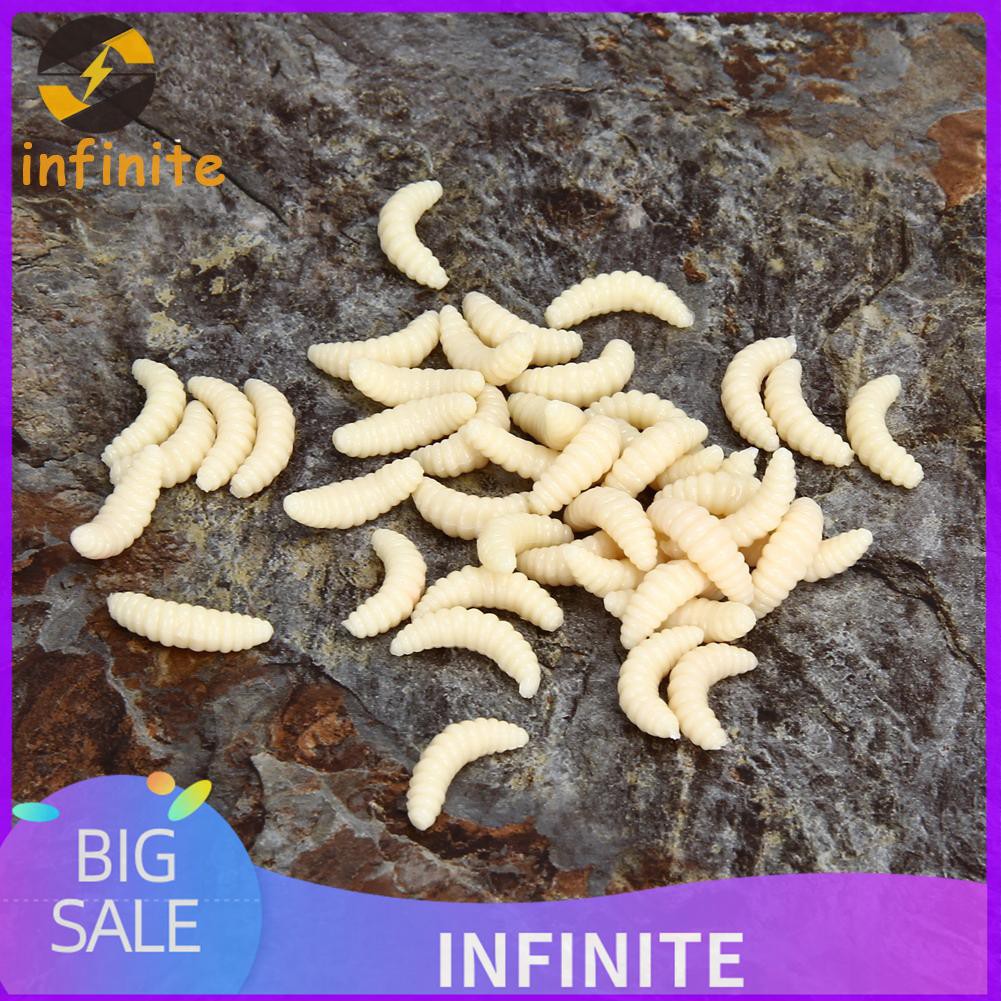 DaolooXu 200Pcs Soft Plastic Fishing Lures Baits Maggots Worms Tackle ...