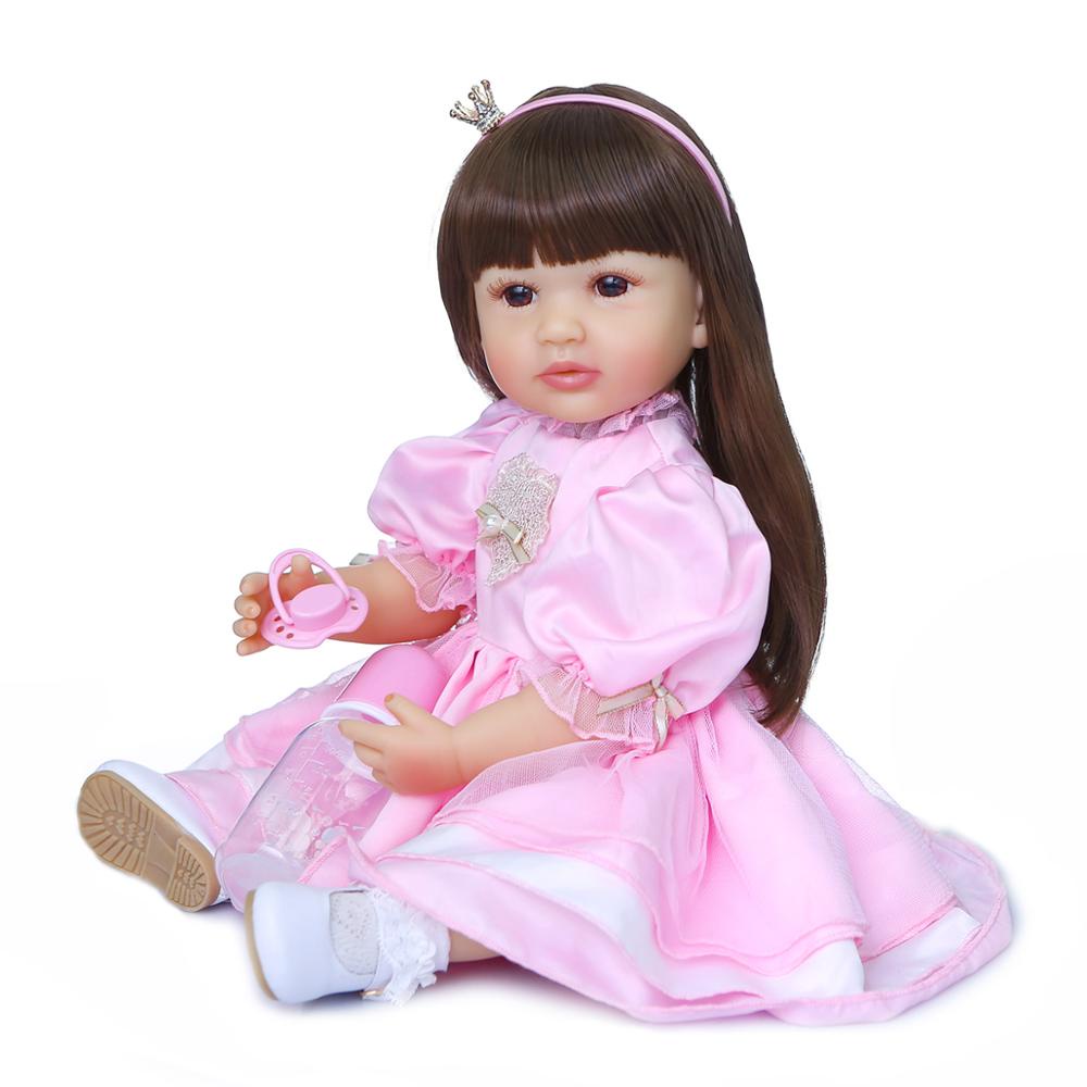 Local StockNPK 55CM full body silicone original bebe doll reborn ...