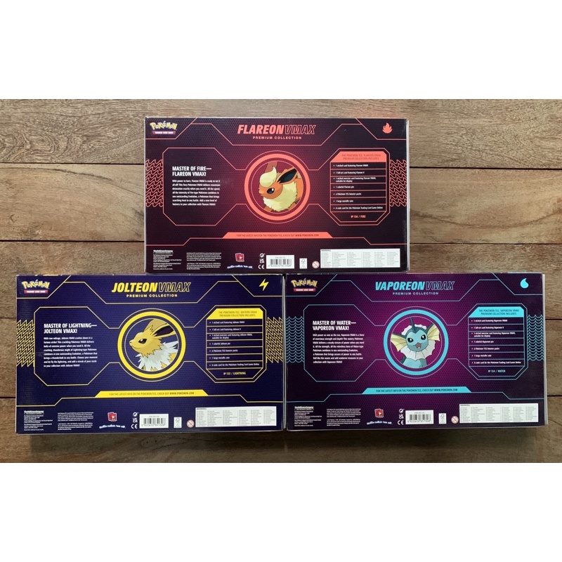 Pokemon - Eevee Evolution Vmax Premium Collection Box Set of 3 - New ...