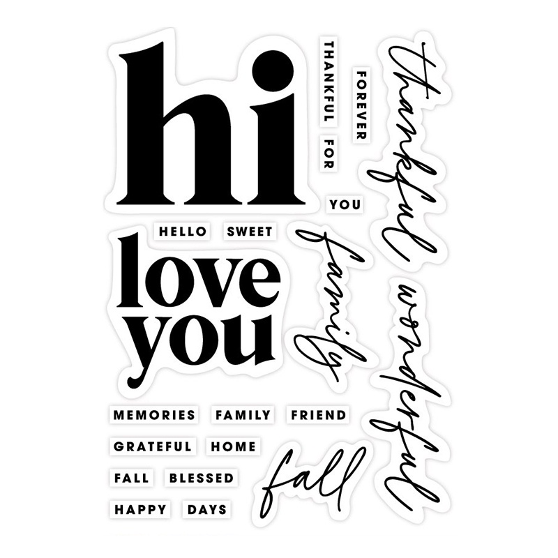 Hi,love You แผ่นแสตมป์คริสตัล ลายฉลุ แฮนด์เมด สําหรับตกแต่งสมุดภาพ ...