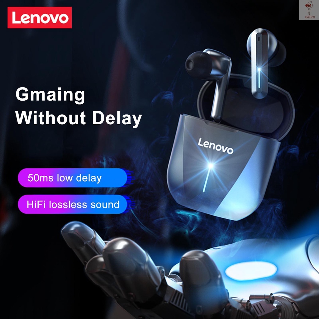 XS Lenovo Xg01 ชุดหูฟังเล่นเกมไร้สายบลูทูธ 5.0 พร้อมไมโครโฟนในตัวพร้อม ...