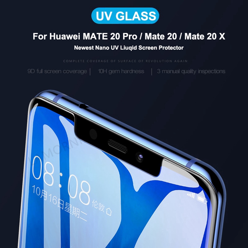 ปกเต็ม กาวเต็ม UV ป้องกันหน้าจอกระจกนิรภัย Huawei P30 Pro P40 Pro Mate 20 Pro - 11jxdomyself.th ...
