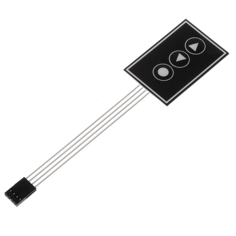 PCF* 1x3 Matrix Array 3Key Membrane Switch Keypad Keyboard 1*3Key 36 ...