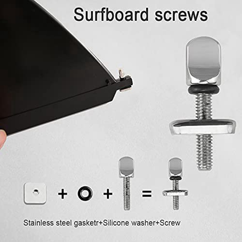 Set of 4 Surfboard Screw Fin Screws Stainless Steel Paddle Board Ready ...
