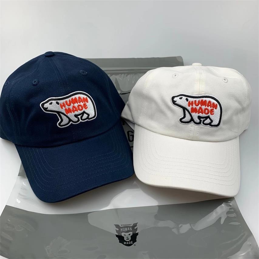 Human Made Polar Bear Embroidery Baseball Cap Dad Hats For Women Men ...