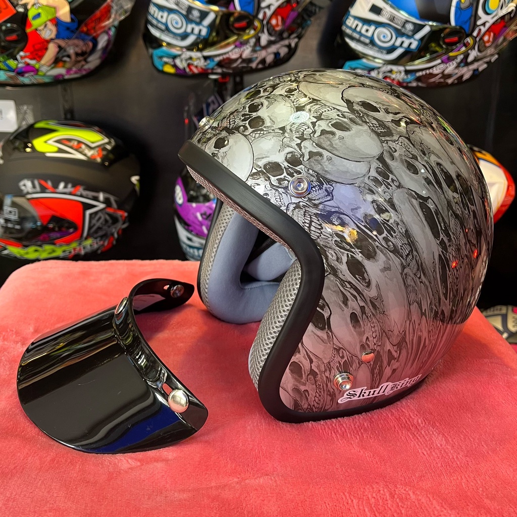 หมวกกันน็อคทรงวินเทจ คลาสสิค AVEX ALTRAX แถมฟรีแก็ปหมวกกระดุมสินค้า ...