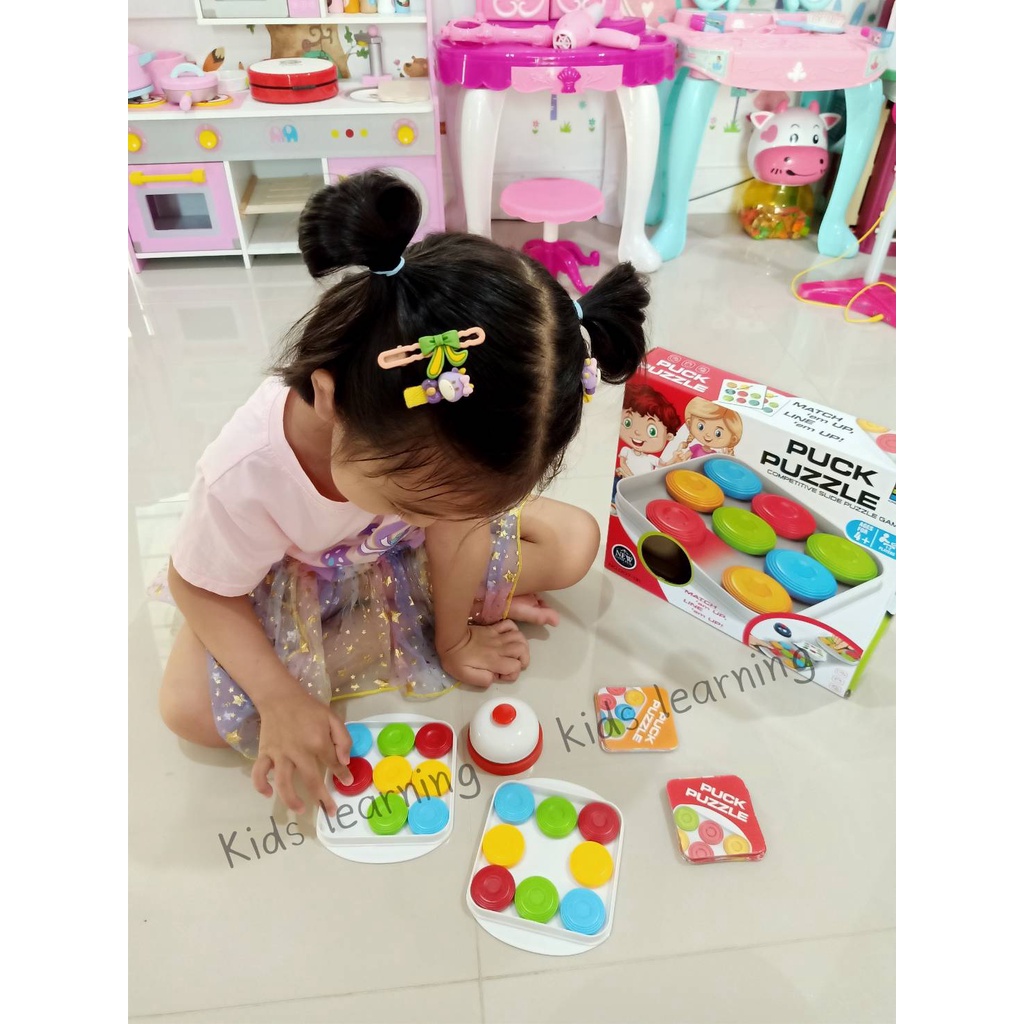 Alicekids Quick Puck puzzle game เกมส์ครอบครัว แข่งเลื่อนสีตามการ์ด ...