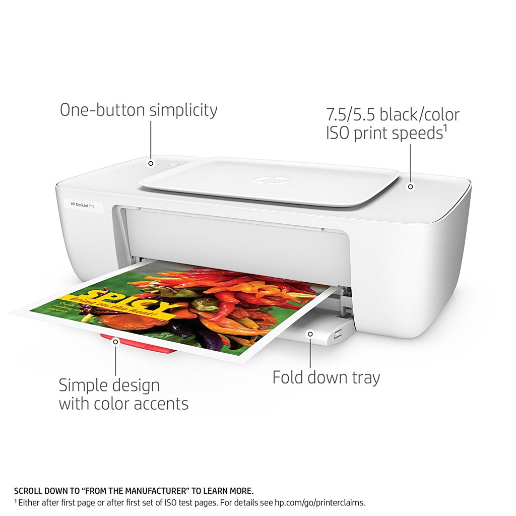 HP DeskJet 1112 / 1210 Printer เครื่องพิมพ์ พร้อมตลับหมึกของแท้ ...