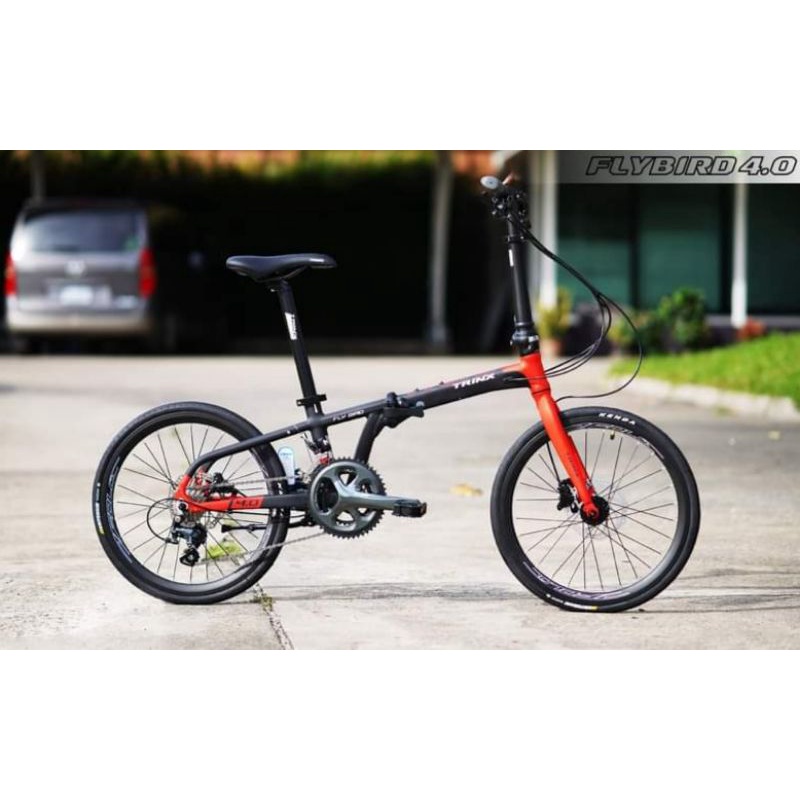 TRINX FLYBIRD 4.0(ส่งฟรีผ่อน0) จักรยานพับได้ ล้อ20(451) เกียร์ SHIMANO TIAGRA 20 SP ดิสก์น้ำมัน ...