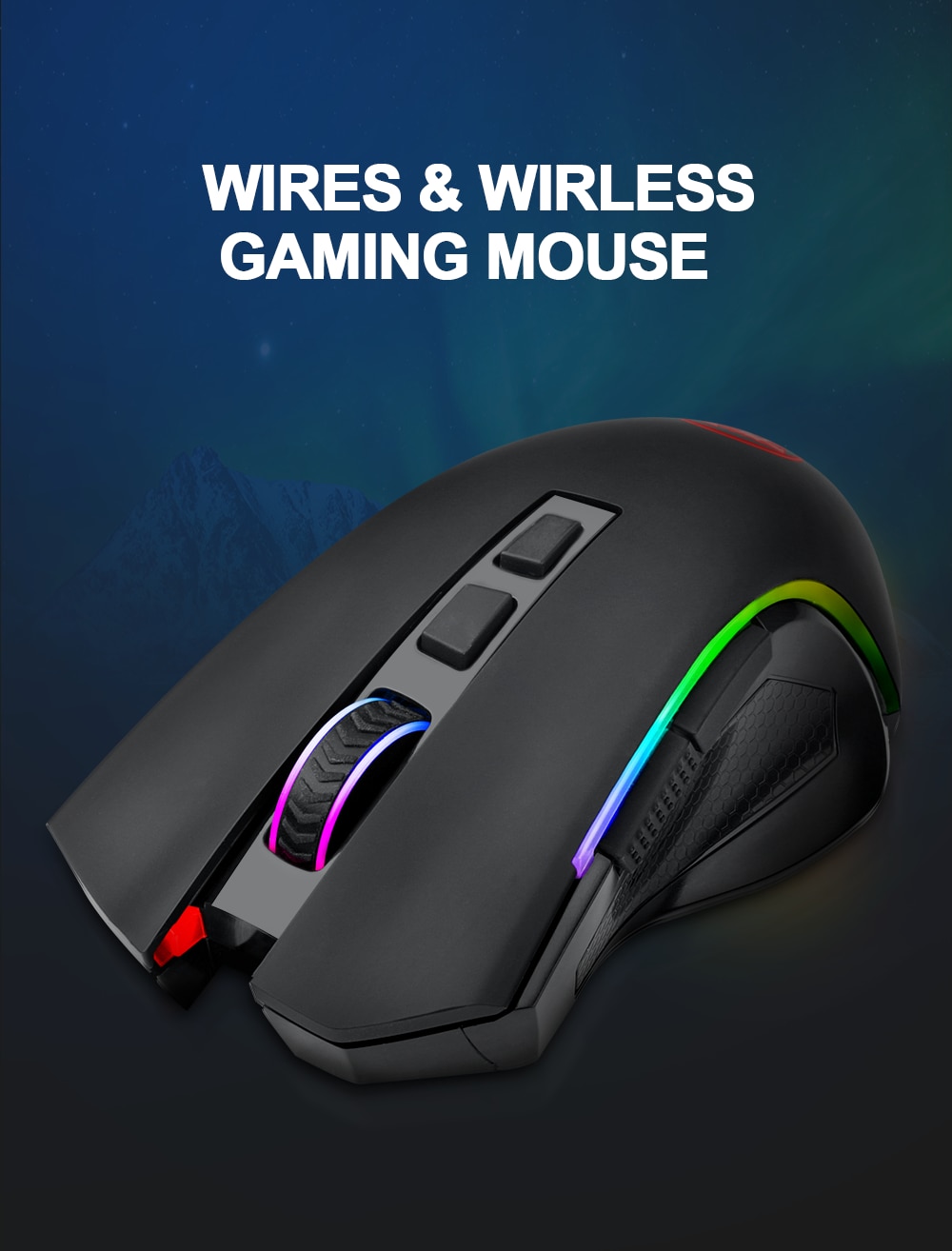 Redragon Griffin M602 KS RGB Wired Wireless Gaming Mouse 8000 DPI 8 ...