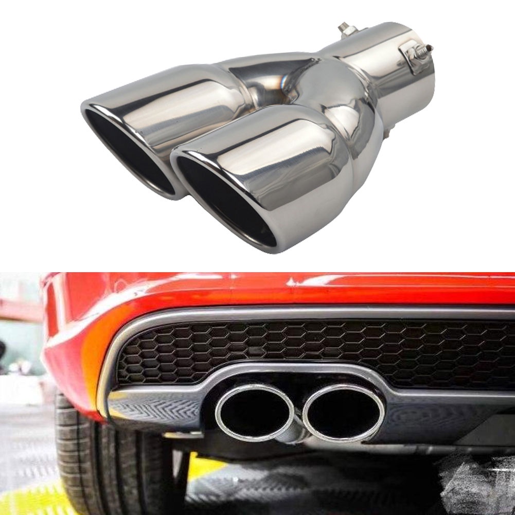Car Exhaust Pipe Muffler Tail Pipe Outlet Nozzle End Stainless Steel ...