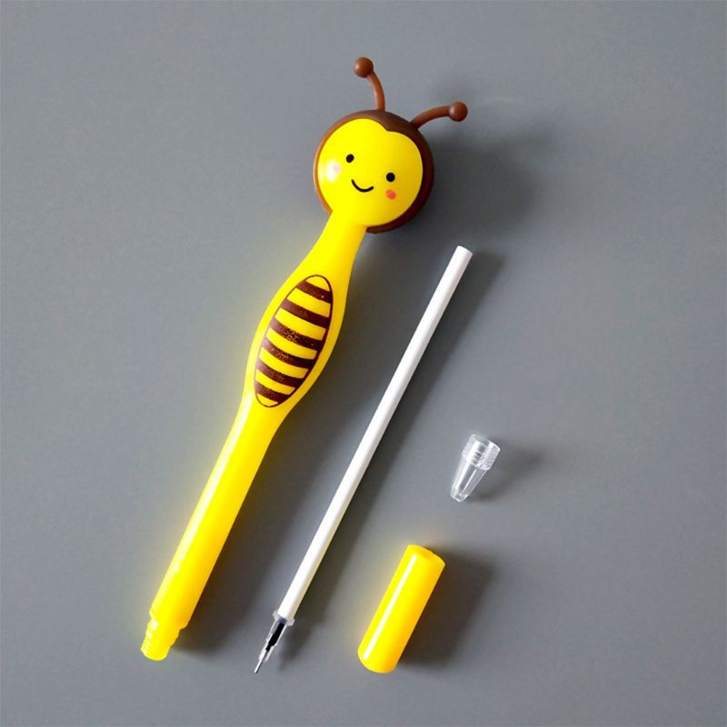 50PCS Cartoon Little Bee Gel Pen Creative Cute Stationery Student Black ...