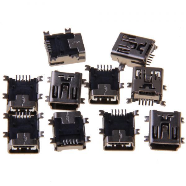 7X 10x 5-Pin Female Mini USB Socket Connector - perfk1.th - ThaiPick