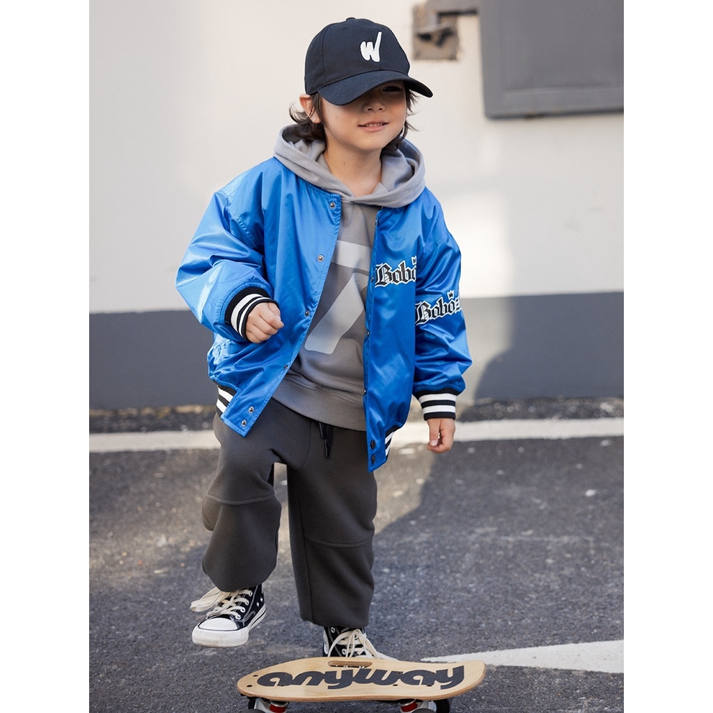 Bobo Pig เสื้อผ้าเด็กผู้ชาย 2022 เสื้อใหม่อเมริกันฝ้ายเบสบอลเสื้อผ้า ...