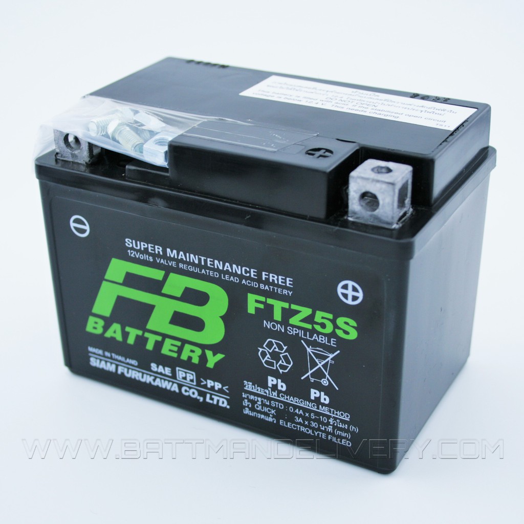 แบตแห้งพร้อมใช้ คุณภาพสูง ยี่ห้อ FB รุ่น FTZ7s-mf (12V 6AH ...
